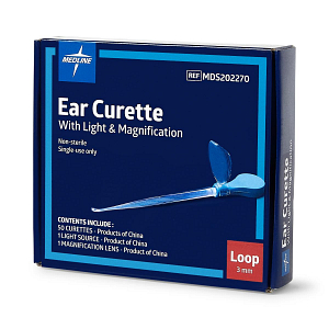 Medline Looped Ear Curettes with Light and Magnification | Medline ...