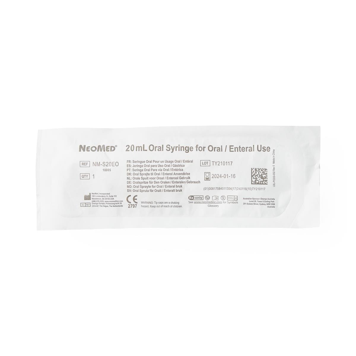 NeoMed ENFit Oral/Enteral Sterile Syringes | Medline
