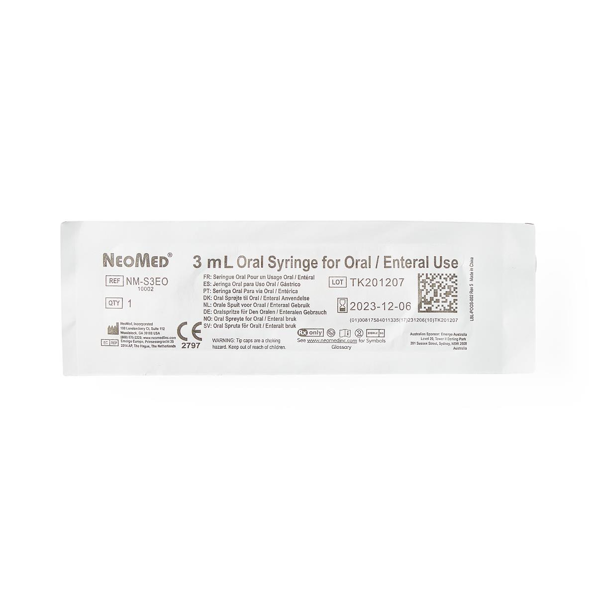 NeoMed ENFit Oral/Enteral Sterile Syringes | Medline