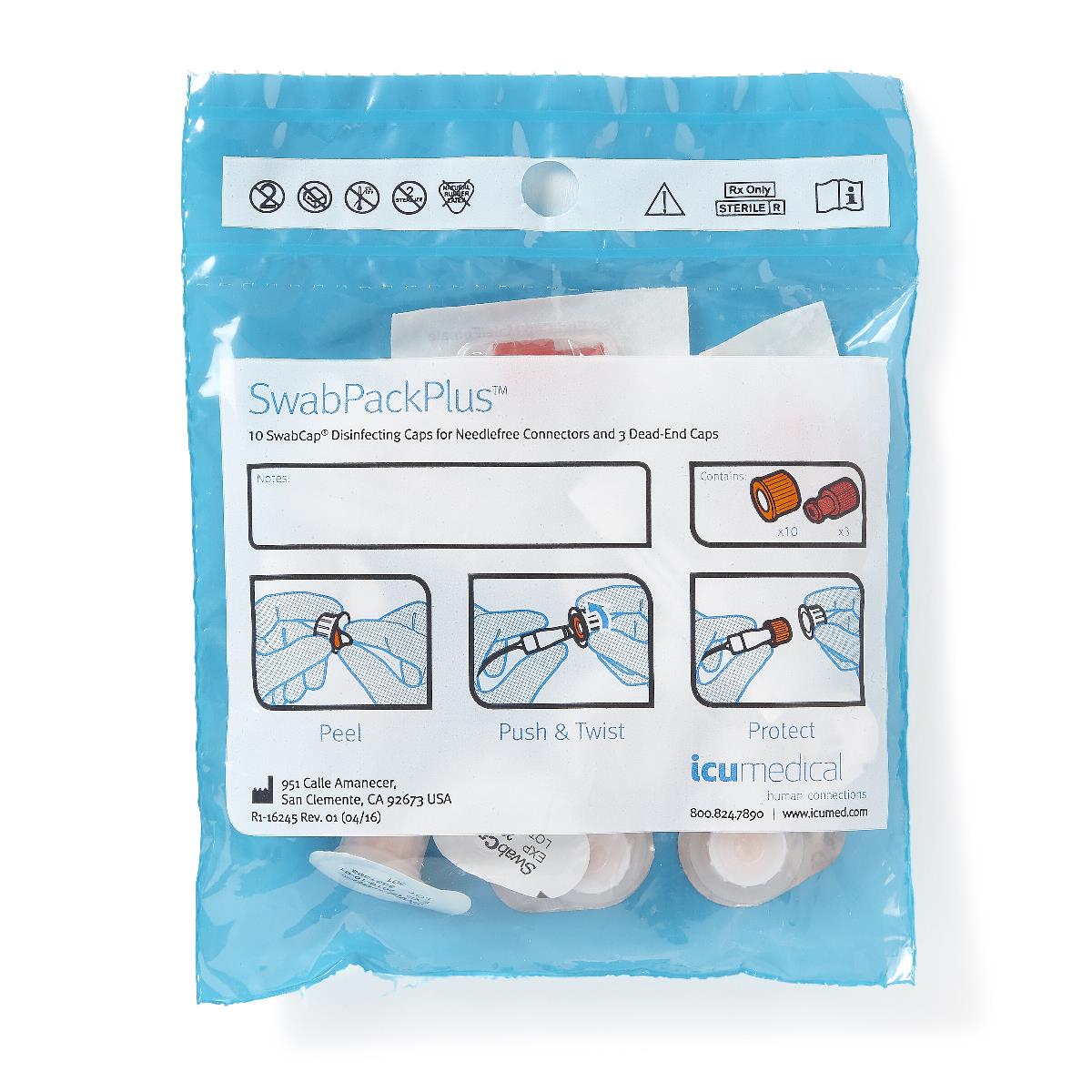 SwabPack Plus with SwabCap and Dead End Cap | Medline