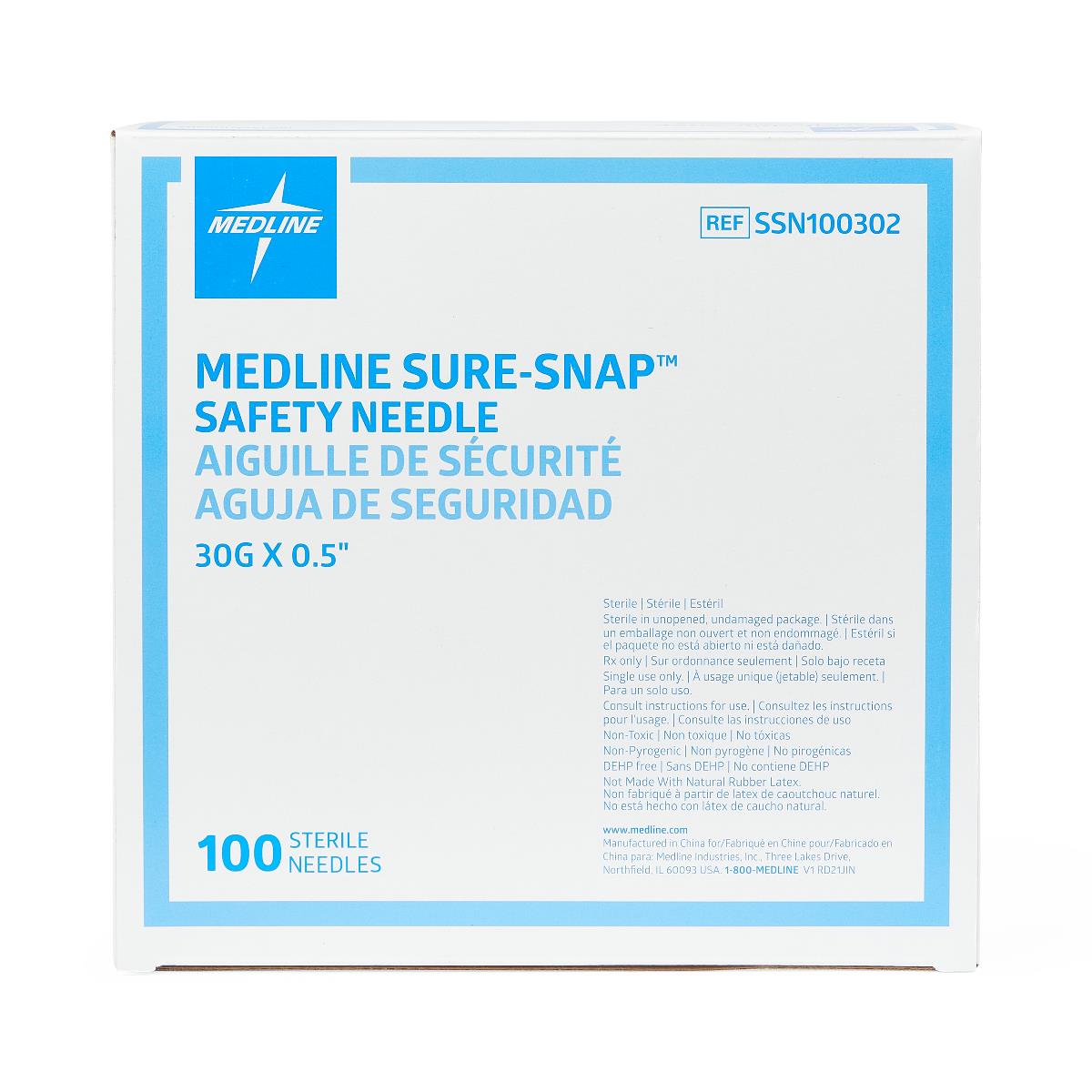 Medline Sure-Snap Hypodermic Safety Needles | Medline