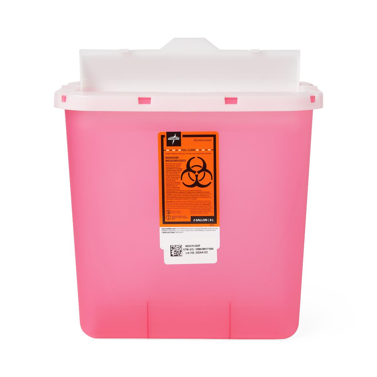 Medline Biohazard Patient Room Sharps Disposal Containers | Medline