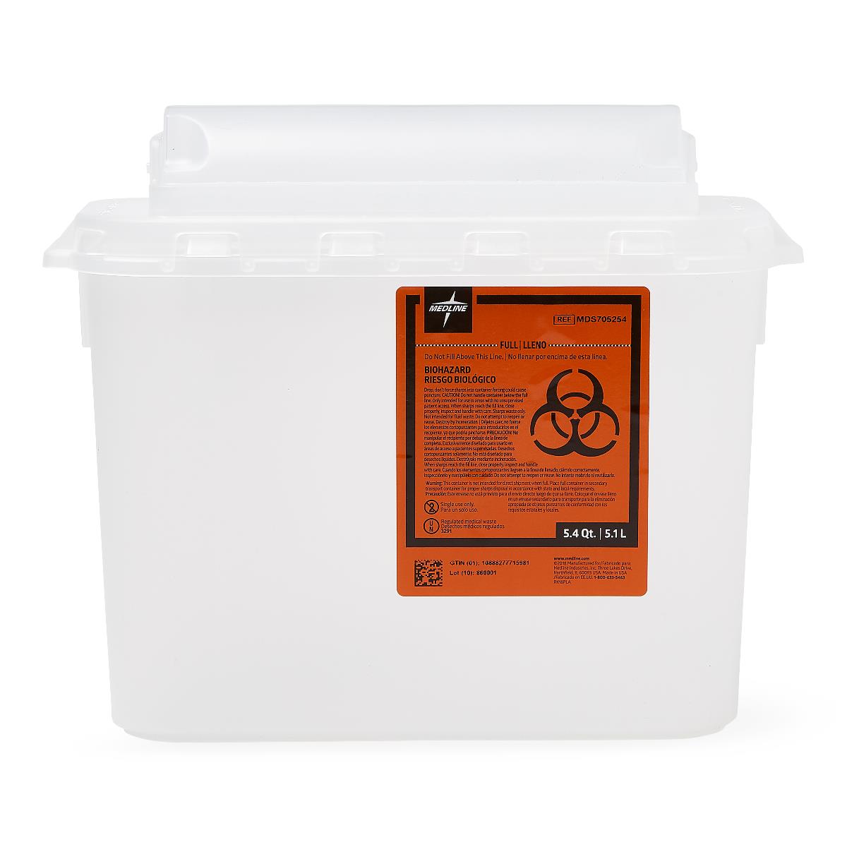 Medline Biohazard Patient Room Sharps Disposal Containers | Medline