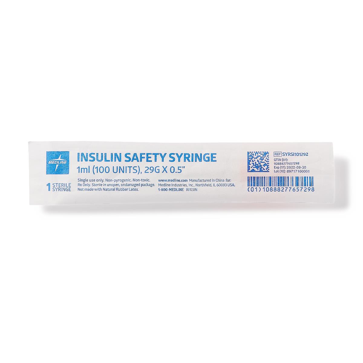 Medline Safety Insulin Syringes with Needle and Shield | Medline