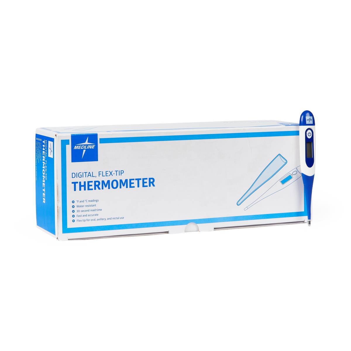 Medline 30-Second Flex-Tip Oral Digital Stick Thermometers | Medline