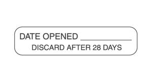 Date Opened Discard After 28 Days Labels | Medline Industries, Inc.
