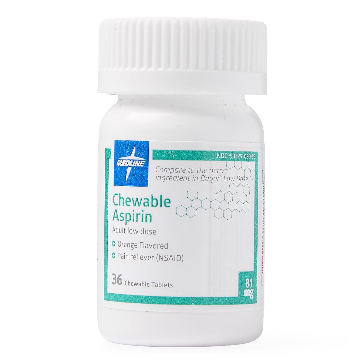 Medline Orange-Flavor Chewable Aspirin Tablets | Medline