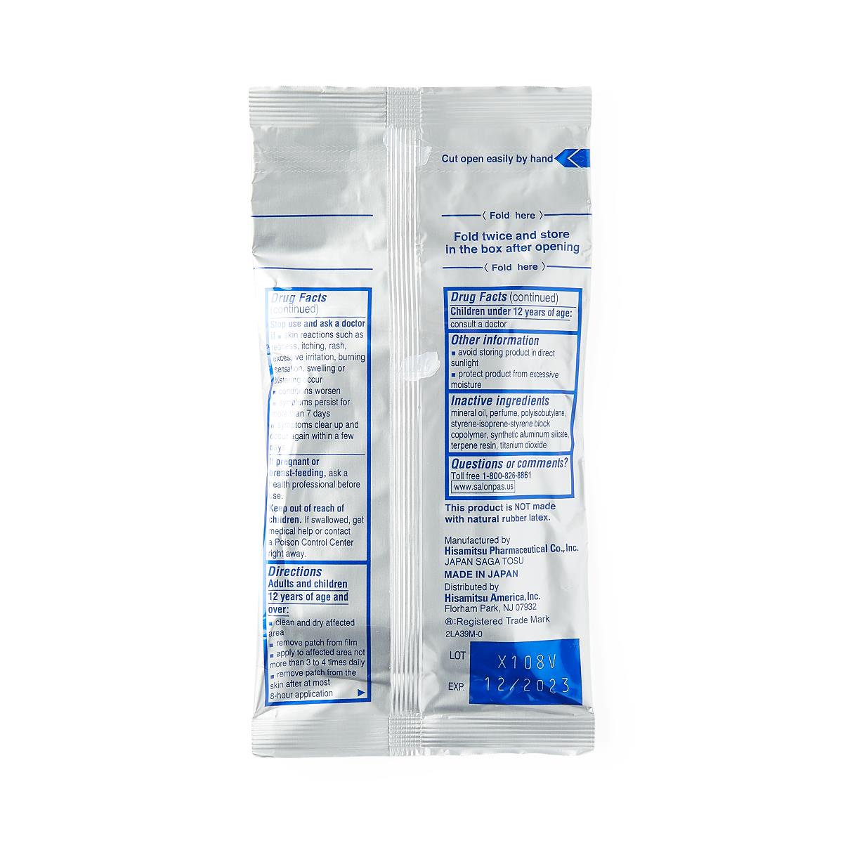 Salonpas Pain Relieving Patches | Medline