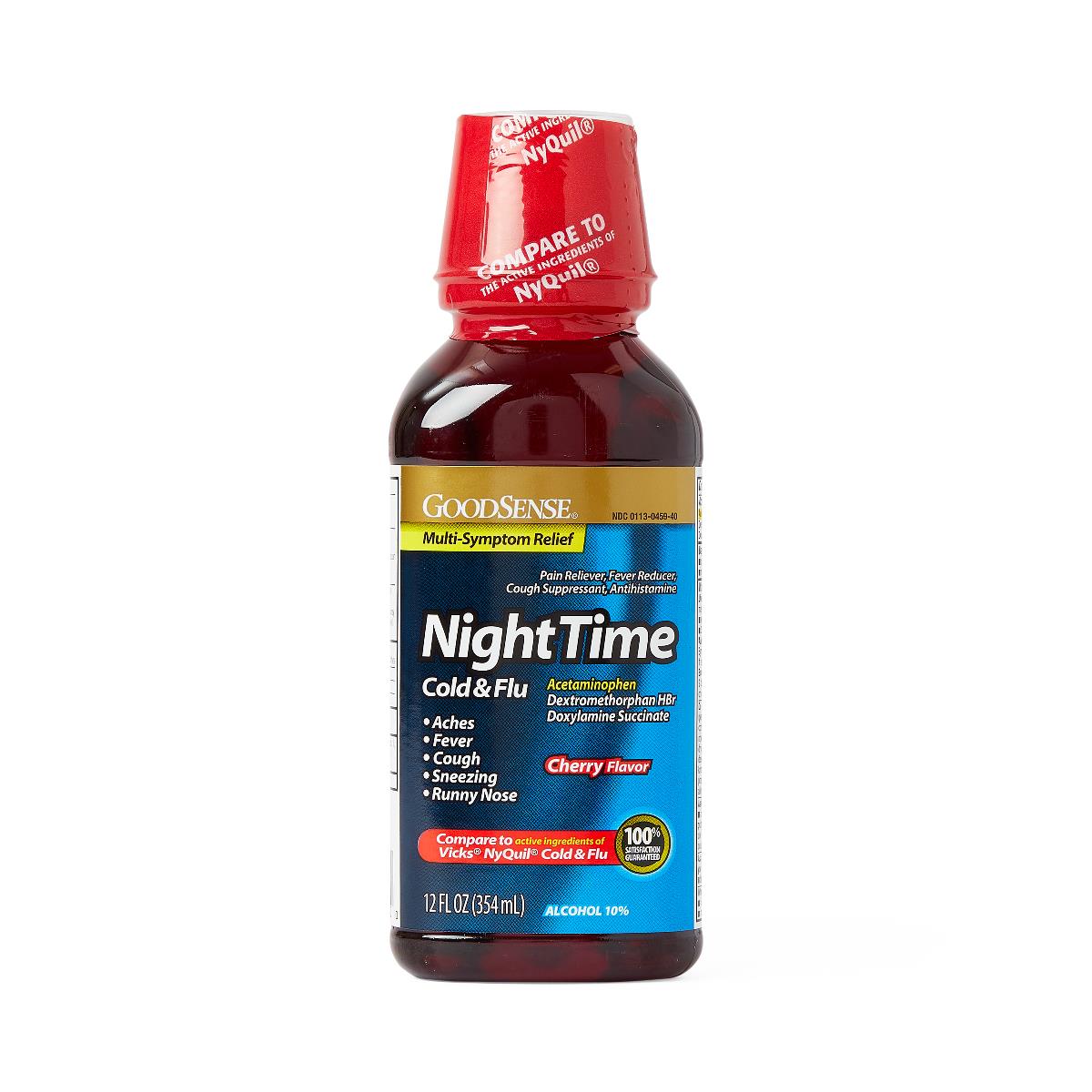 Night Time Cold and Flu Liquid | Medline