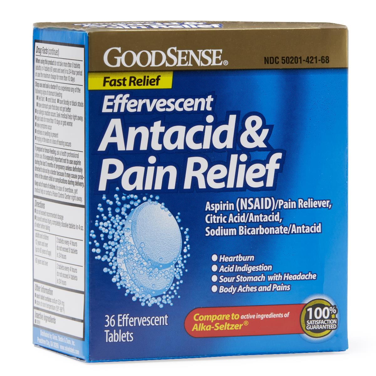 GoodSense Effervescent Antacid and Pain Relief Tablets | Medline