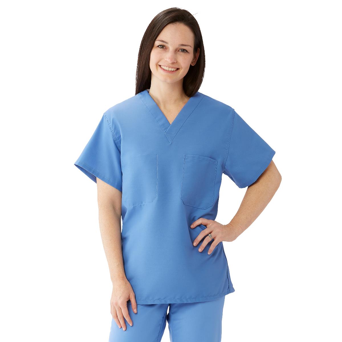 ComfortEase Unisex Reversible Scrub Tops with 2 Pockets | Medline
