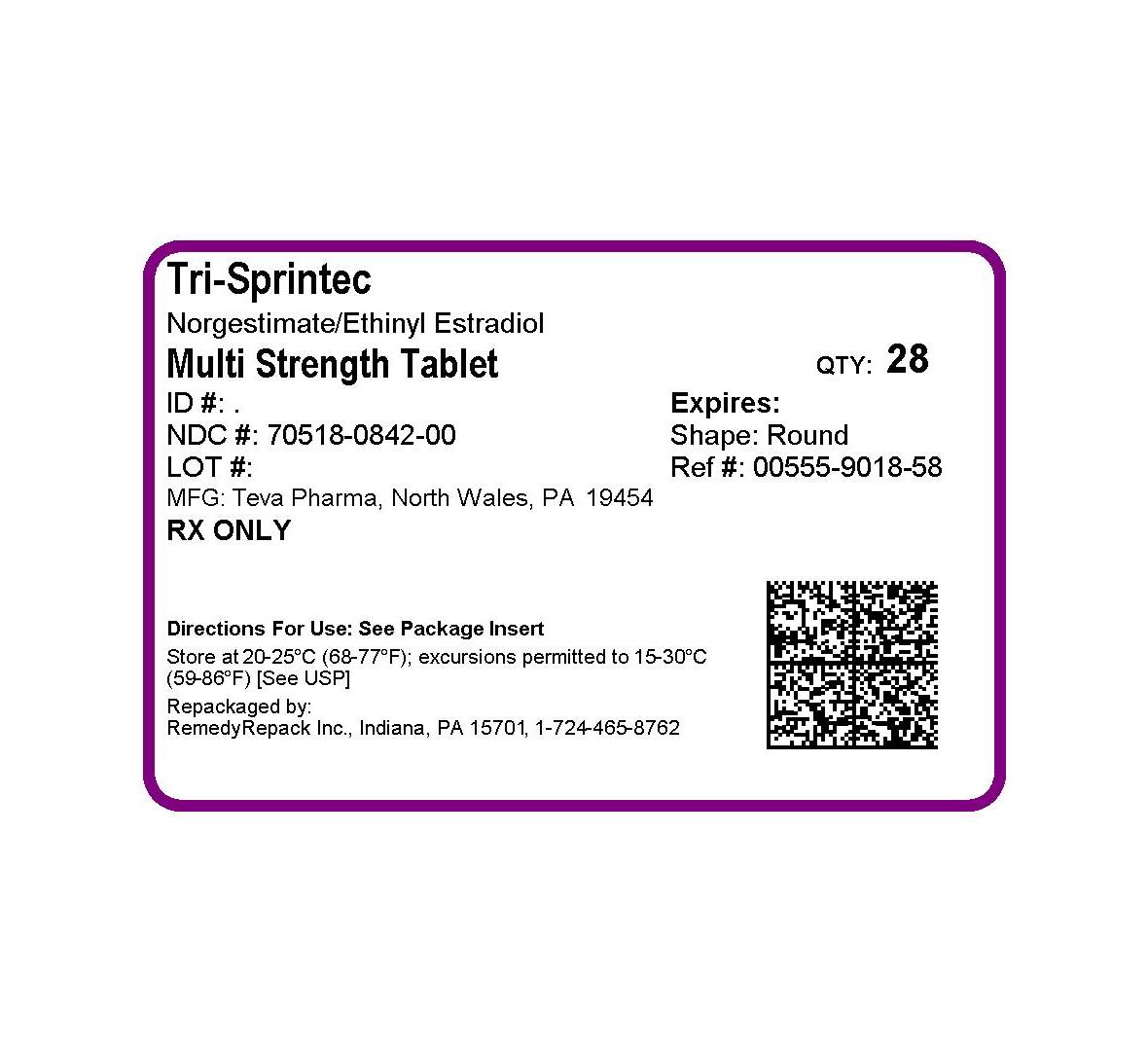 Tri-Sprintec Norgestimate and Ethinyl Estradiol Triphasic Tablets | Medline