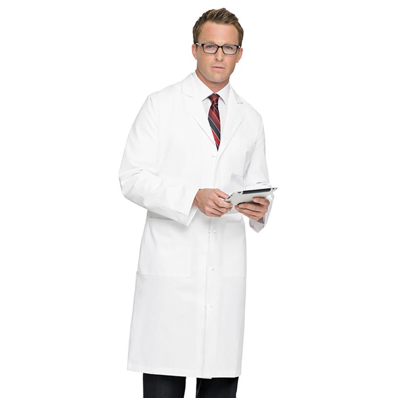 Men's Full-Length White Twill Lab Coat with 5 Buttons | Medline