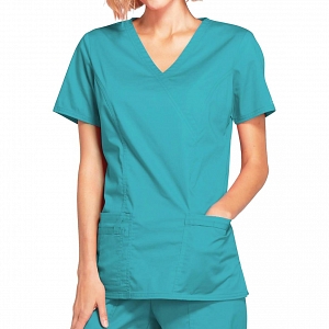 Cherokee Core Stretch Mock-Wrap Scrub Tops | Medline Industries, Inc.