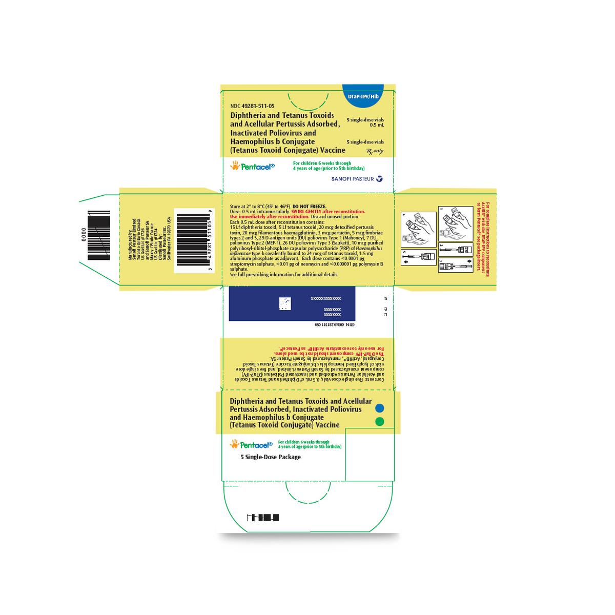Pentacel DTaP / IPV / Hib Injection | Medline