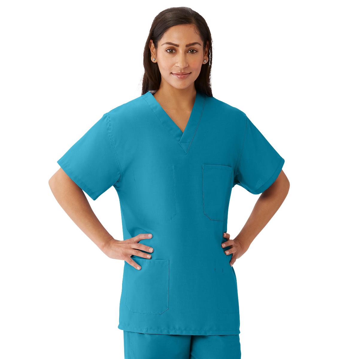 630 AngelStat Unisex Scrub Tops with Medline Color Coding | Medline