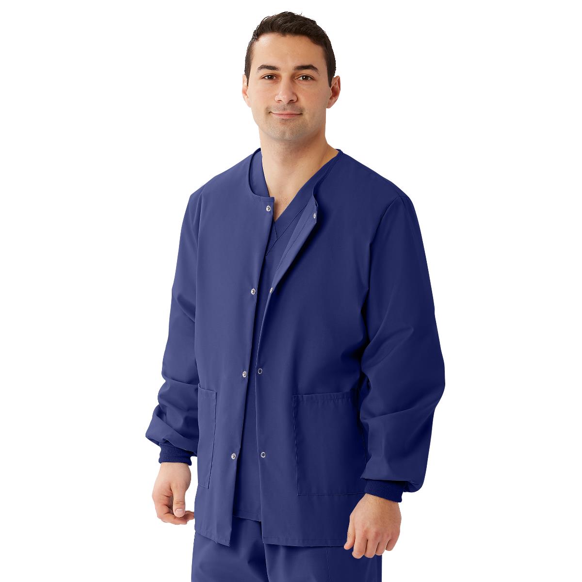 AngelStat Navy Unisex Scrub Jackets | Medline