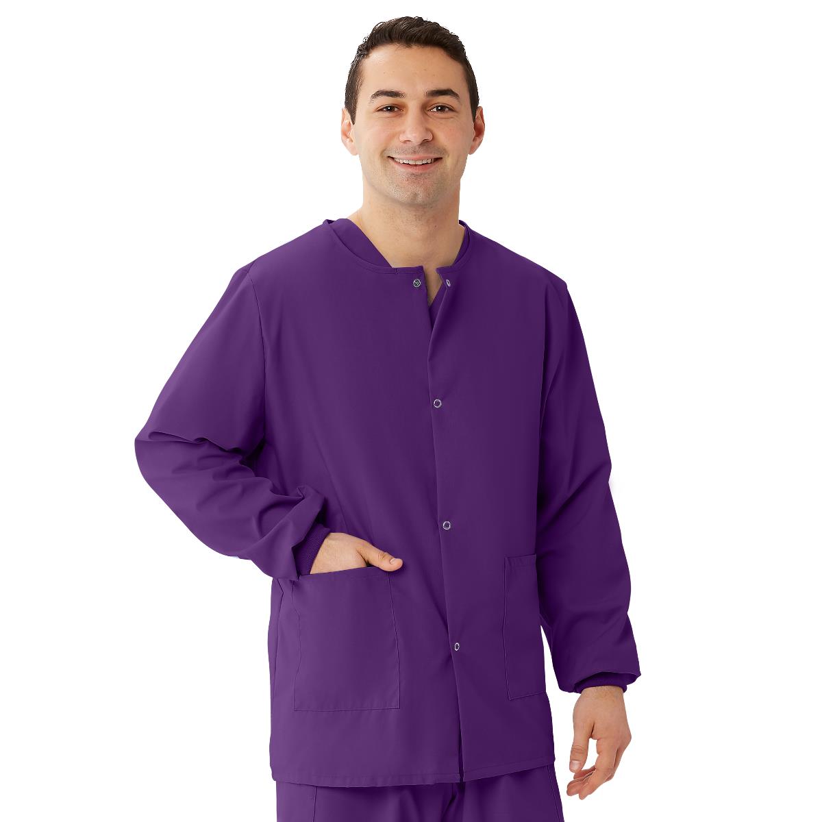 AngelStat Purple Unisex Scrub Jackets | Medline