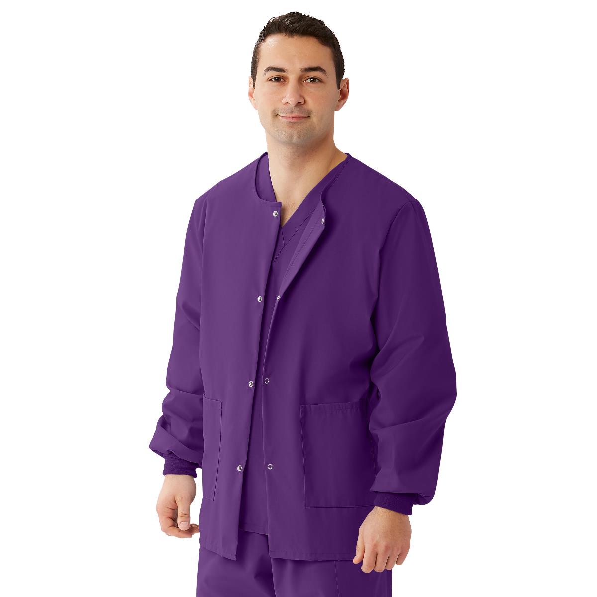 AngelStat Purple Unisex Scrub Jackets | Medline