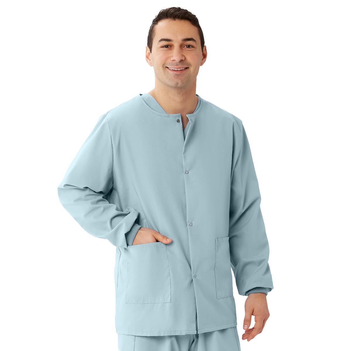 AngelStat Style 849 Unisex Scrub Jackets -Misty | Medline