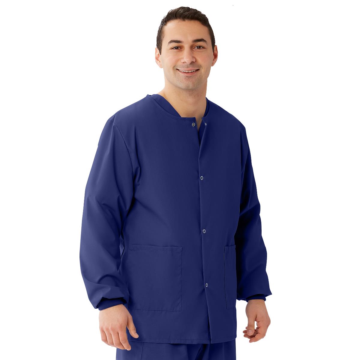 AngelStat Navy Unisex Scrub Jackets | Medline
