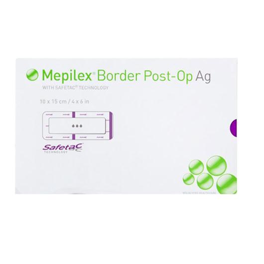 Mepilex Border Post-Op Ag Adhesive Foam Dressings with Safetac | Medline