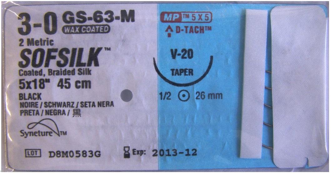 Black Sofsilk Sutures | Medline