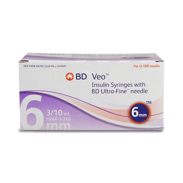 BD Veo Insulin Syringes with BD Ultra-Fine Needle | Medline