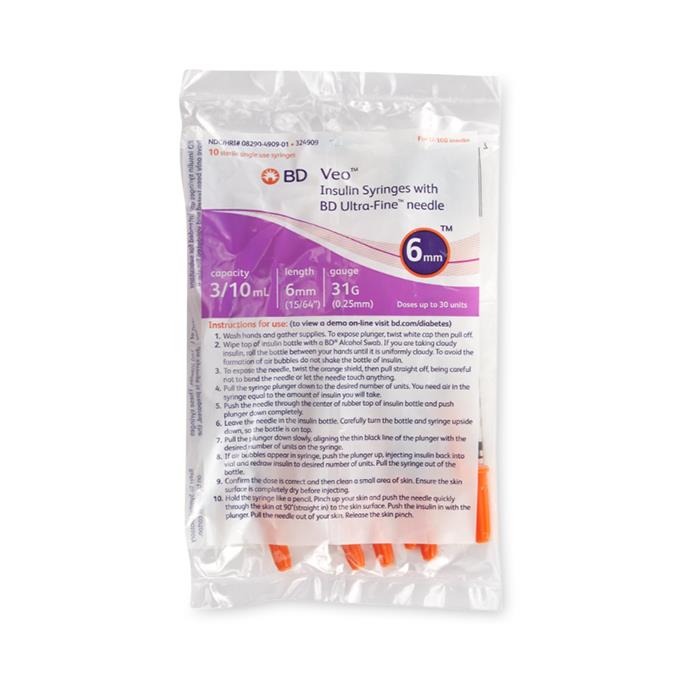BD Veo Insulin Syringes with BD Ultra-Fine Needle | Medline