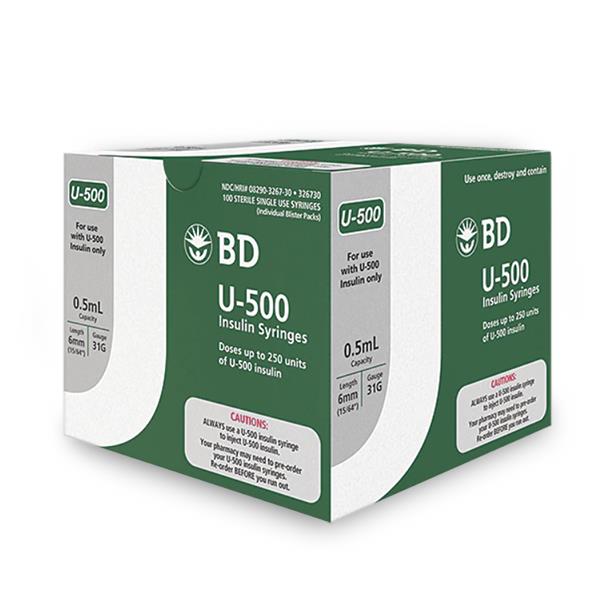 BD U-500 Insulin Syringes with Ultra-Fine Needle | Medline
