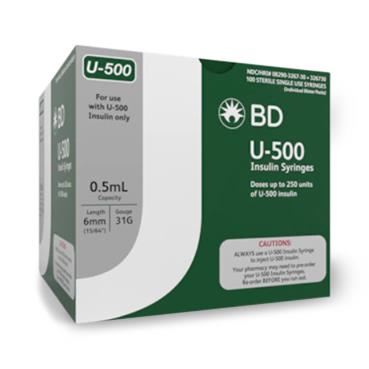 BD U-500 Insulin Syringes with Ultra-Fine Needle | Medline