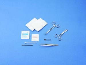 Wound Closure Trays with Curved Kelly Hemostat | Medline
