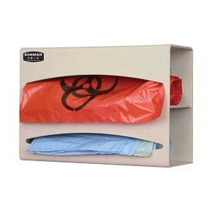 Bowman Wall-Mount Double Bag Dispenser | Medline Industries, Inc.