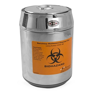 Benchtop Biohazard Disposal Can with Motion-Sensor Lid | Medline