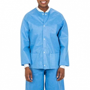 SMS Disposable Knit Collar and Knit Cuff Lab Jackets | Medline ...
