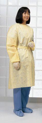 Yellow Over-the-Head SMS Isolation Gowns | Medline