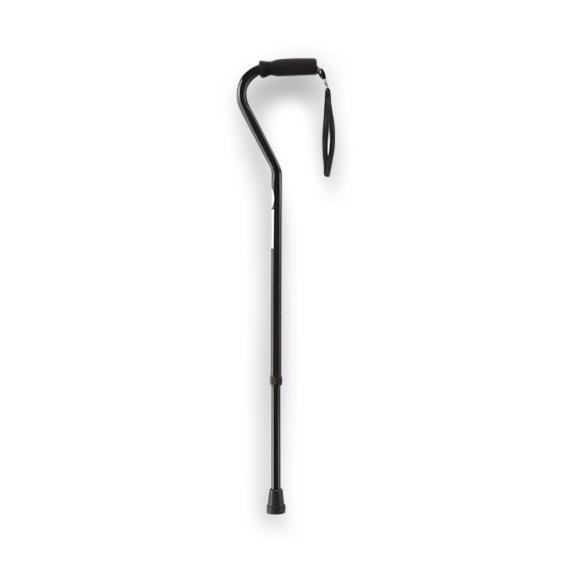 Cardinal Health Single Offset Walking Cane with Push Button | Medline