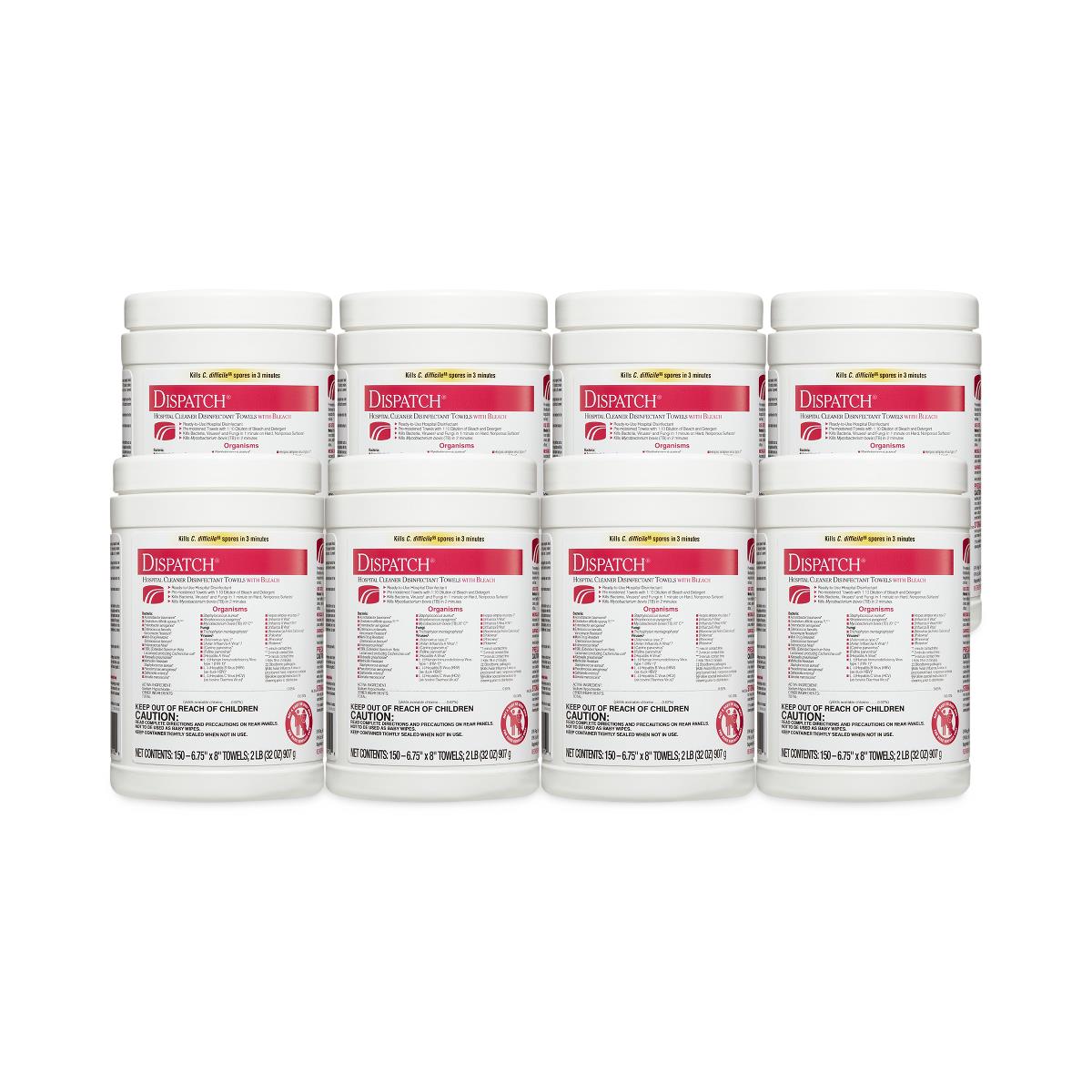 Dispatch® Hospital Cleaner Disinfectant Towels with Bleach | Medline