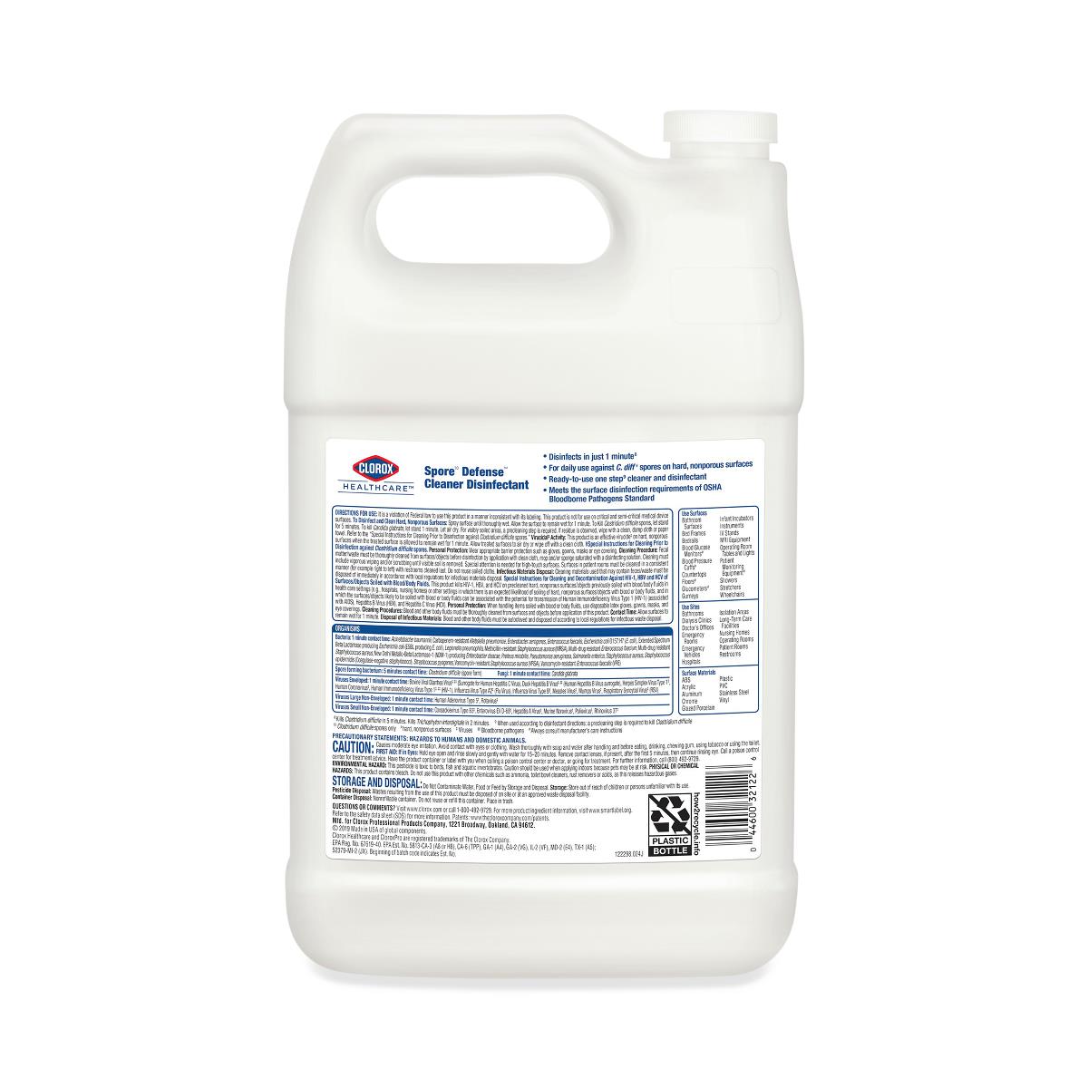 Clorox HealthcareTM Spore DefenseTM Cleaner Disinfectant | Medline
