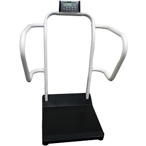 1100KL Digital Platform Scale with Extra-Wide Handrails | Medline ...