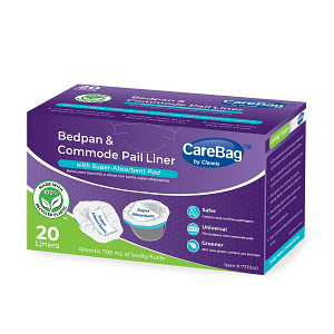 Cleanis CareBag Commode Liner with Super Absorbent Pad | Medline ...