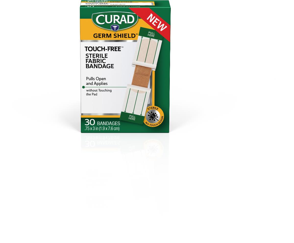 CURAD Germ-Shield Touch-Free Sterile Fabric Bandages | Medline