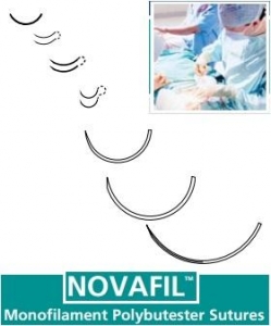 Novafil Monofilament Synthetic Polybutester Sutures by Medtronic ...