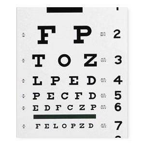 Plastic Kindergarten Eye Charts | Medline
