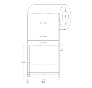 Centurion Blank 4" x 4" Direct Thermal Scored Label | Medline ...