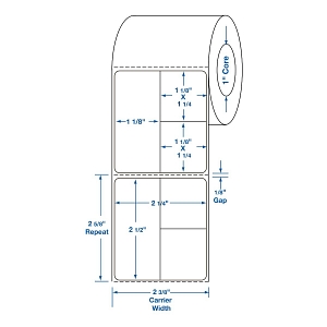 General LIS Direct Thermal Laboratory 2-1/4" x 2-1/2" Labels | Medline ...