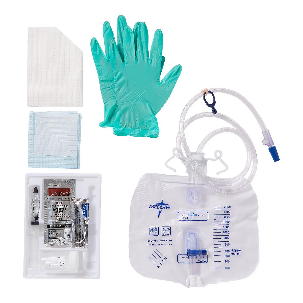 Add-A-Cath 2-Layer Foley Catheter Tray with Drain Bag | Medline