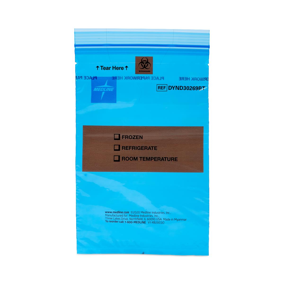 EZ Tear Color-Coded Specimen Transport Bags | Medline