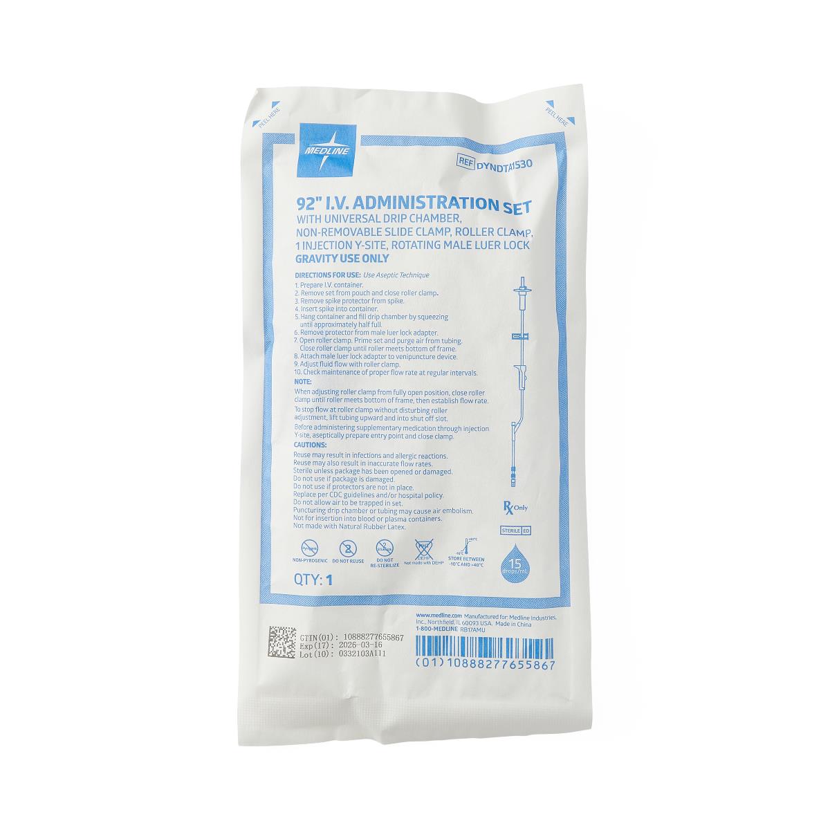 Medline IV Administration Sets with Injection Y-Site | Medline