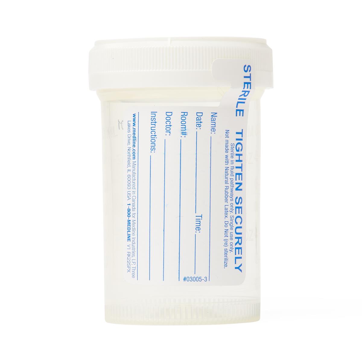 Medline Pneumatic Tube Specimen Containers with Sterile Path Label ...